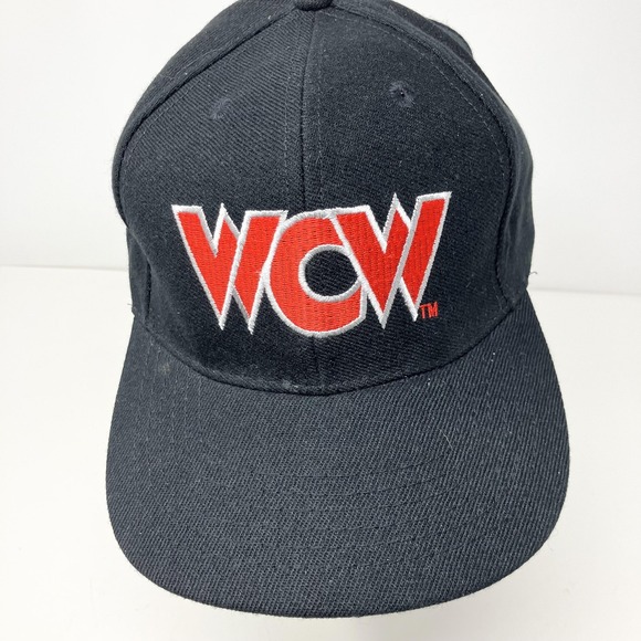 Accessories | Vintage Wcw Wrestling Hat Cap Snap Back Mens Black Where ...